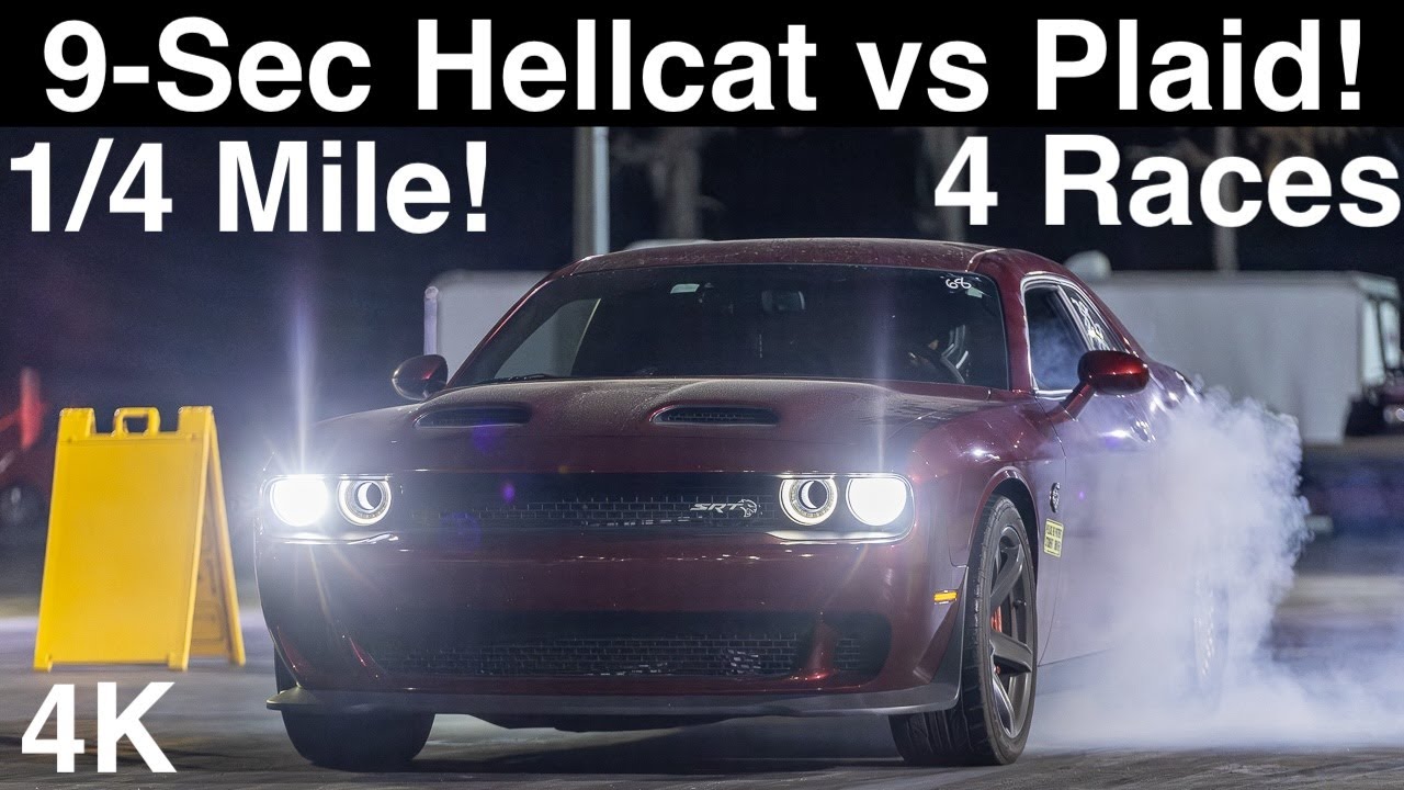 Tesla Model S Plaid Drags Hellcat and Redeye Dodges, Camaro, and ...