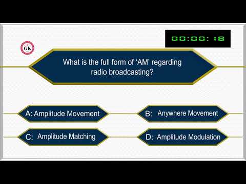 What is the full form of ‘AM’ regarding radio broadcasting ? @testyourgk977