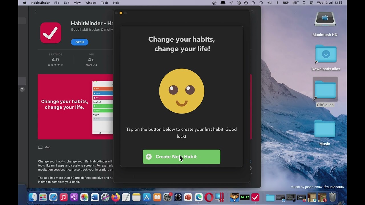 HabitMinder Habit Tracker App [MAC] Basic Overview - Mac App Store