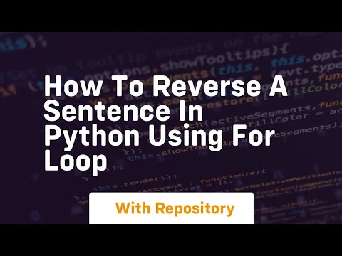how to reverse a sentence in python using for loop