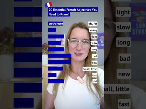 20 Essential French Adjectives You Need to Know!
