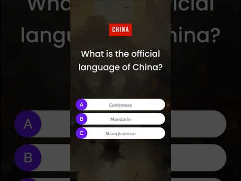 What is the official language of China? #China Mandarin #GK #GeneralKnowledge