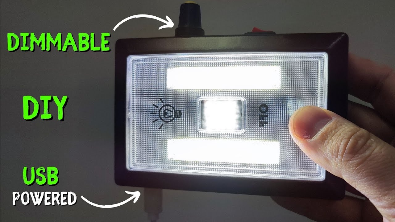 DIY Emergency Led Light - USB powered with Dimmable function and magnetic fixture