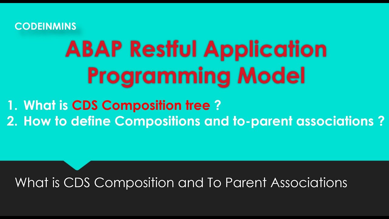 Part 7 : ABAP Restful Application Programming Model (CDS Composition Tree)