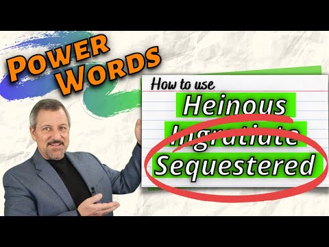 ADVANCED English Vocabulary Words Sequestered