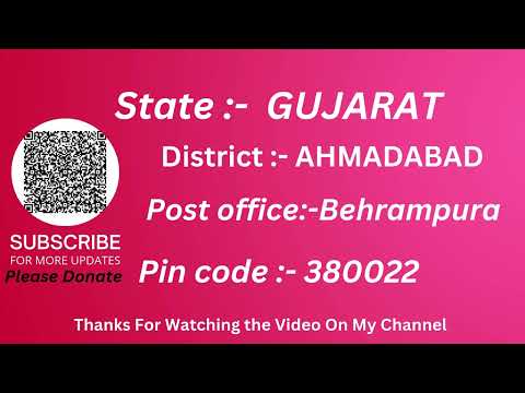 Gujarat Ahmadabad Behrampura Ka pin code 380022 / Ahmadabad Behrampura ka post office