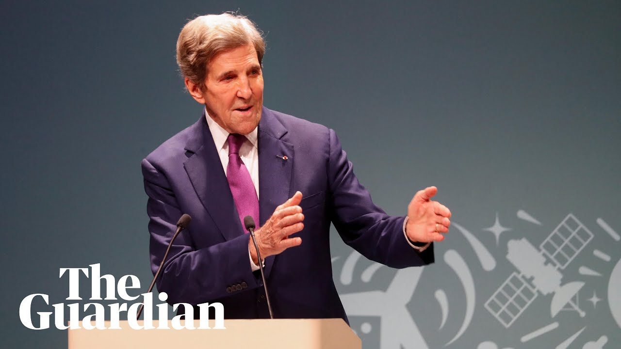 US climate envoy John Kerry delivers presser at Cop28 – watch live