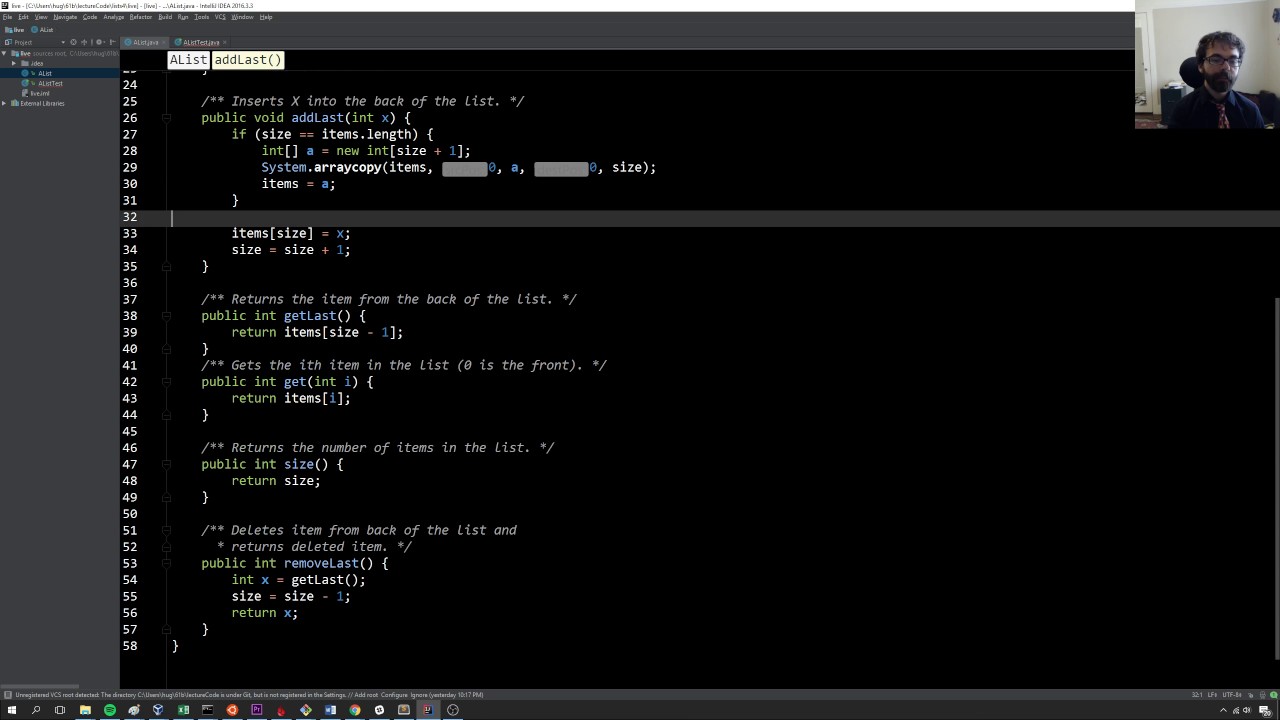 [Lists4, Video 6] Resizing Implementation