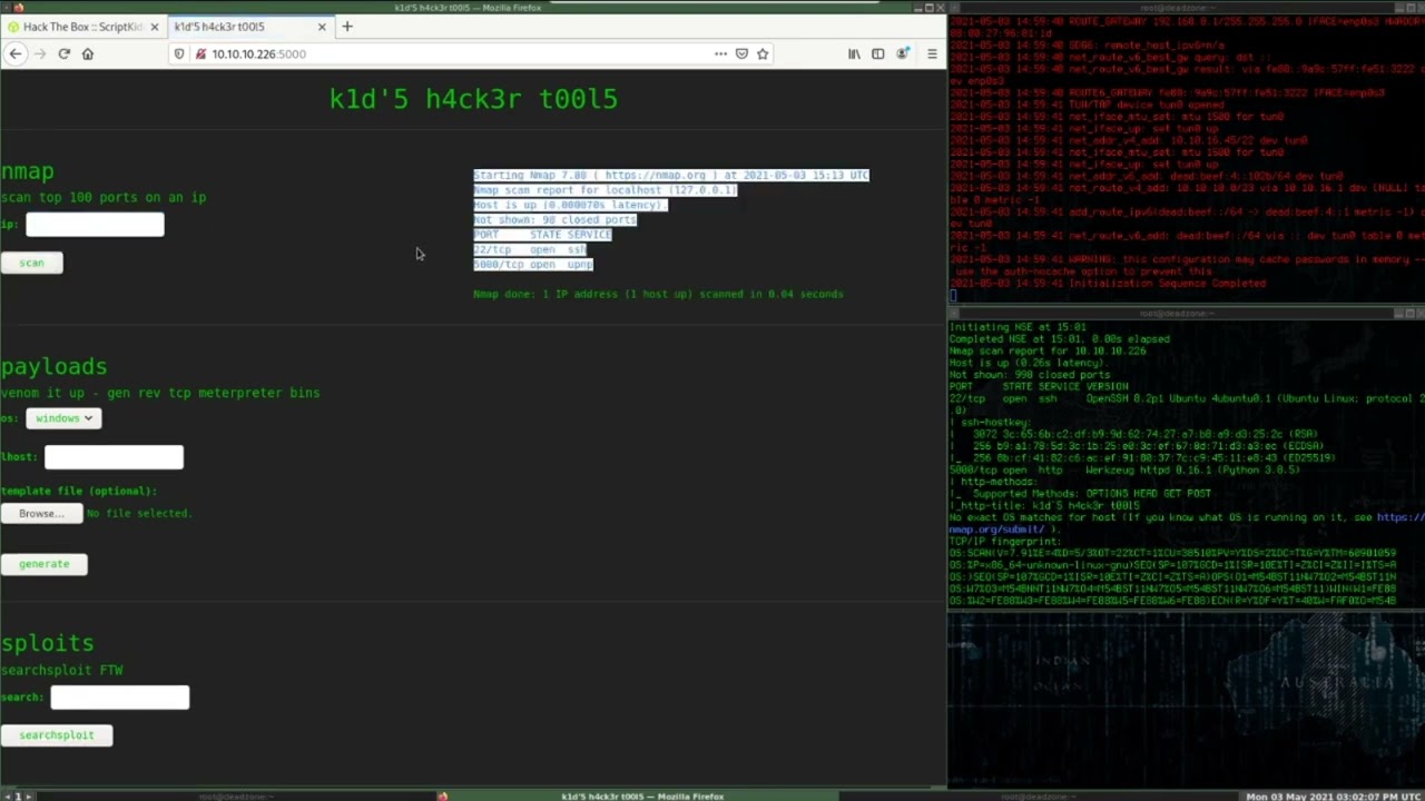 ScriptKiddie HTB walkthrough