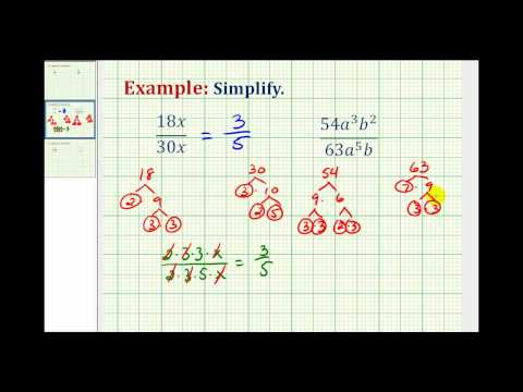 Ex 3: Simplify Fractions Containing Variables