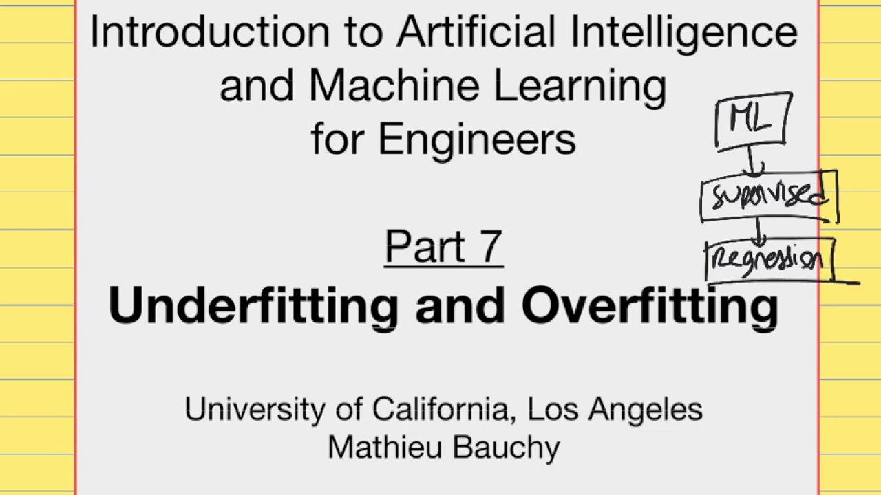Lecture 7: Underfitting, Overfitting, and k-fold Cross-Validation – Machine Learning for Engineers