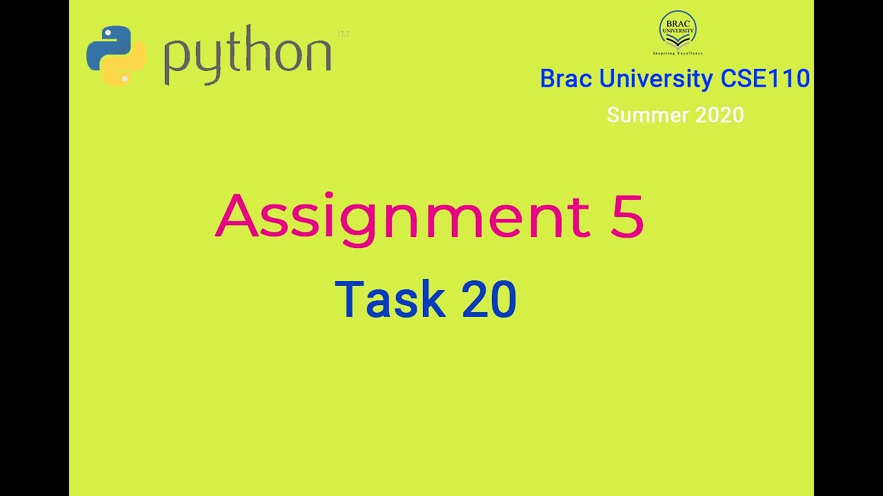 Problem_Solving using Function with Python | Assignment 5 Task 20 | Brac University CSE110