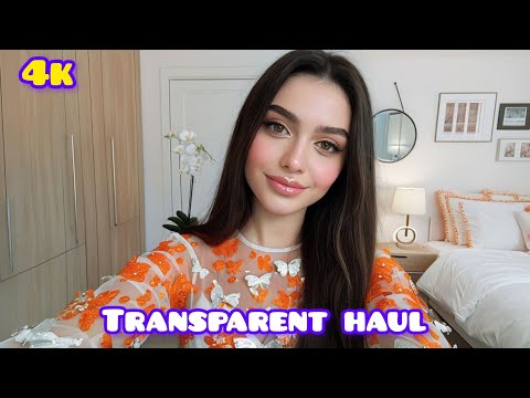 (4K) TRY ON HAUL TRANSPARENT |mini dresses & high heels lina try on haul