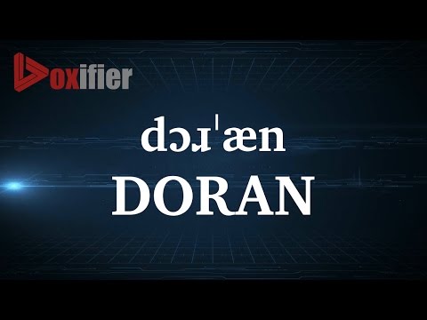 How to Pronunce Doran in English - Voxifier.com