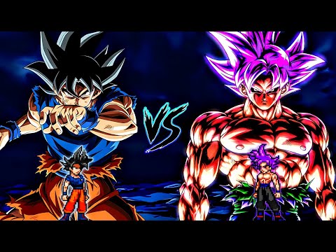 Goku TP V3.5 OP (all form) VS Goku 1000 Yr Old OP (all form) in Jump Force Mugen