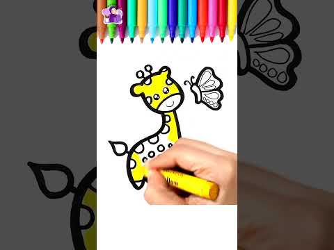 Easy giraffe face😍 Drawings for Kids | Cute Small Unicorn Easy Drawing Pencil or Marker DIY Art