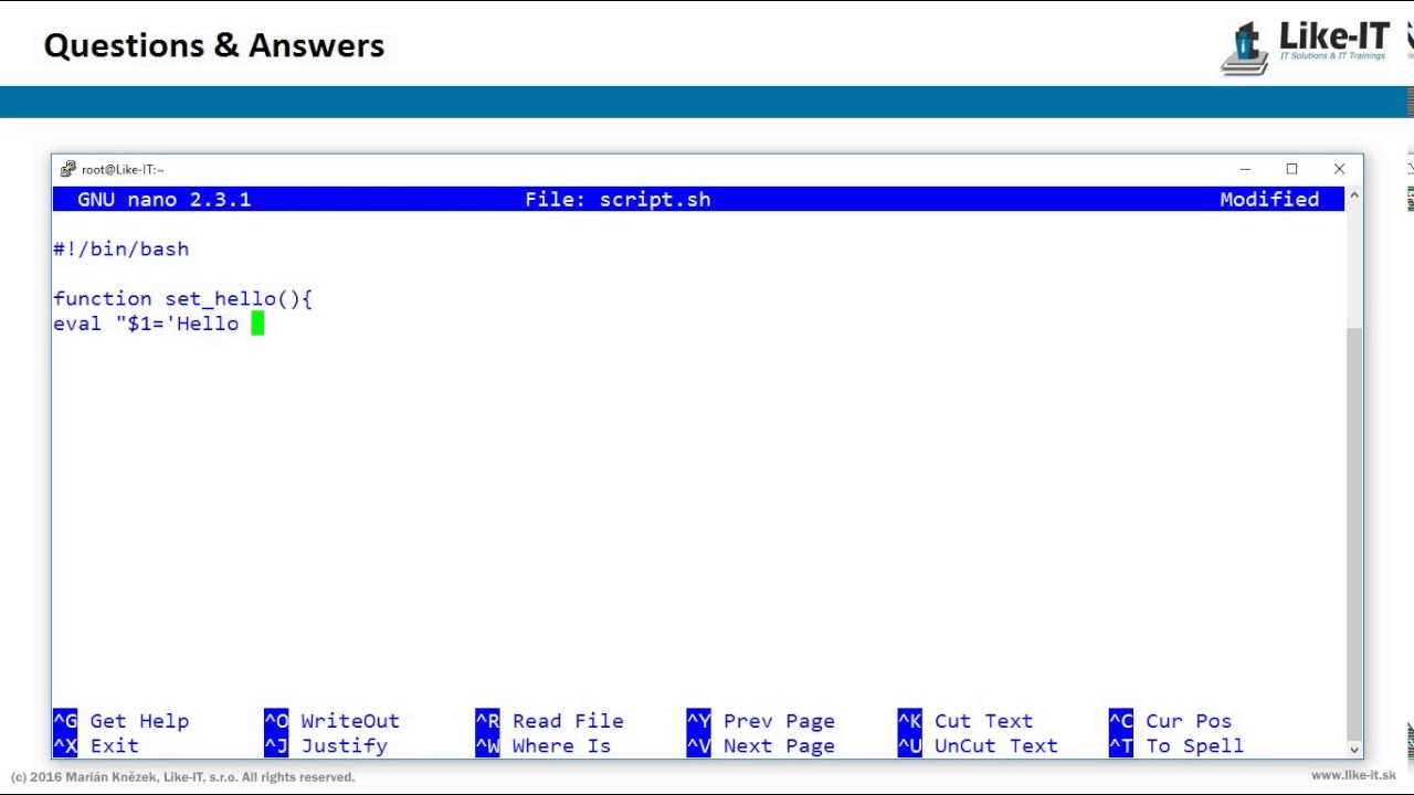 bash how to return string from function