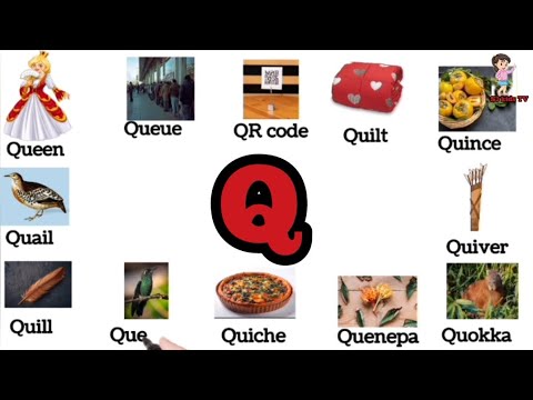 kids video| Words starting with Q.. ENGLISH VOCABULARY FOR KIDS