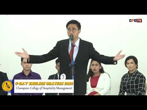 U-Day English Oration 2019: Champion - College of Hospitality Management