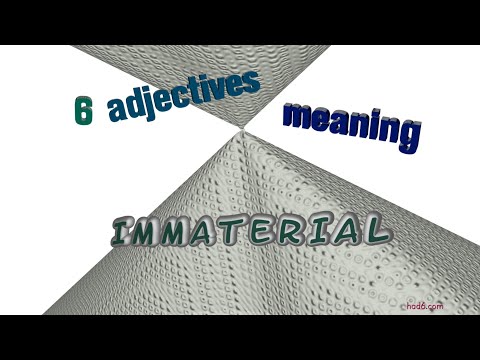 immaterial - 6 adjectives having the meaning of immaterial (sentence examples)