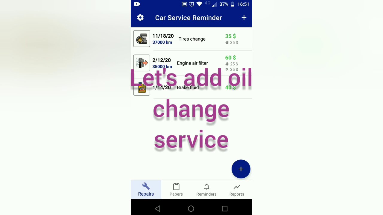 Video for Google Play Car Notes app