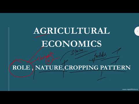 Agriculture Economics part 1 -Role of Agriculture in Indian Economy
