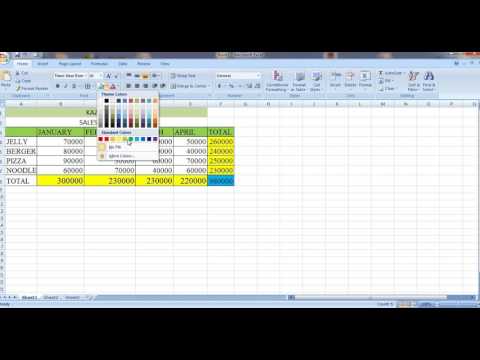 Microsoft Excel Tutorial 2017(Sales Plan)
