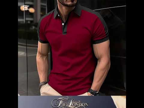 Men's Short Sleeve Business Shirt Summer Casual Polo Shirts
