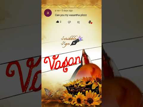 Vasantha Name Writing (Special Requested VIDEO) #namewriting #cursivewriting #shorts #nameart #yt