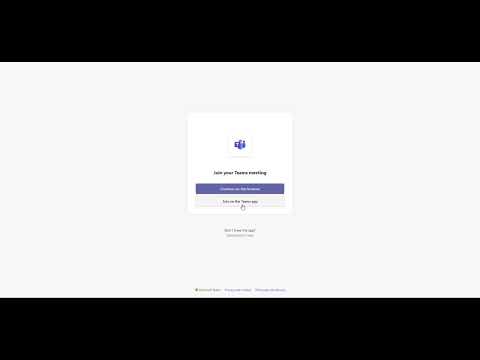 We couldn't open your teams app. Join your meeting on the web instead. | MICROSOFT TEAMS