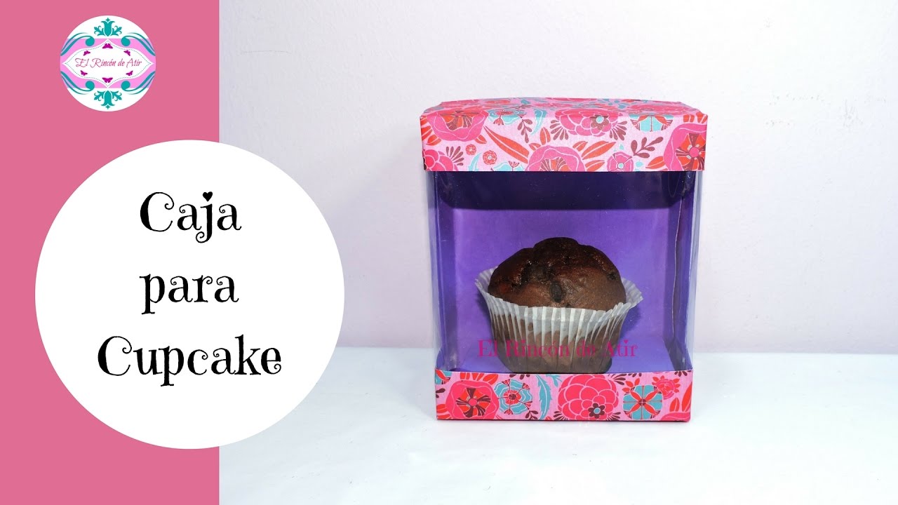 CAJA PARA CUPCAKE, MUFFIN O MAGDALENA CON VISOR