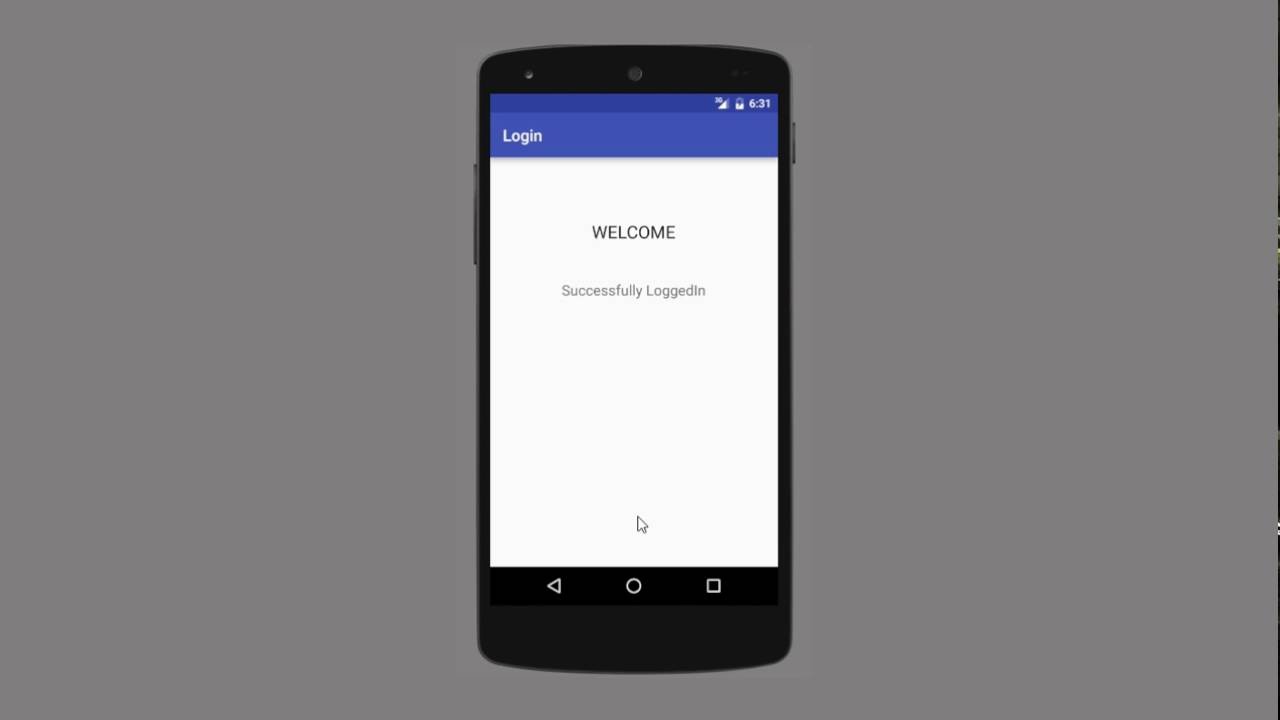 Android PHP MySQL login tutorial using HttpURLConnection demo