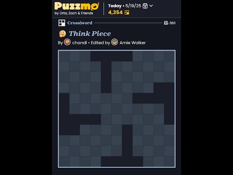 Puzzmo Crossword 19/05/2025