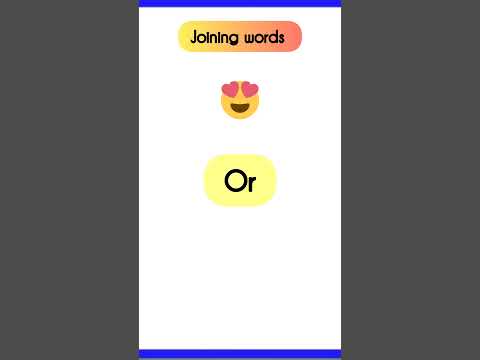 Usage of Joining words.Linking words, Conjunctions, start using these words.