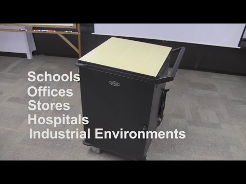 36-Device AC Charging Station Cart for Chromebooks and Laptops