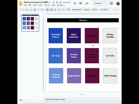 Turn a list of names in Google Docs into a click-&-drag-able seating chart in Google Slides #Shorts