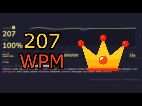 MONKEYTYPE - 207 WPM ENGLISH 450K 15s [WORLD RECORD]