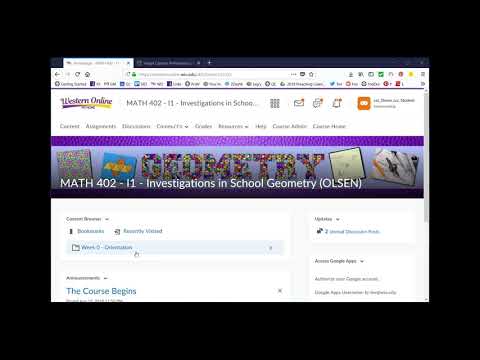Western Online Overview for Math 402