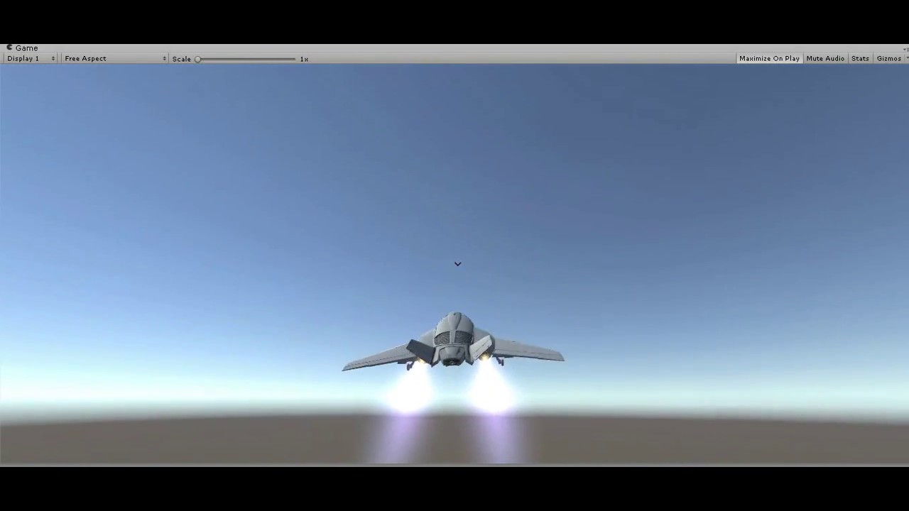 Unity! Fly Jet Hover Script Cam Test