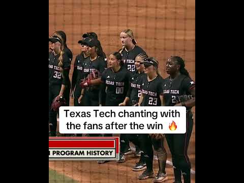 NiJaree Canady led the Texas Tech softball to a shutout win 💪❤️