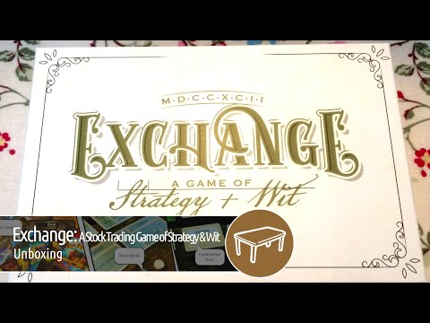 Exchange: A Stock Trading Game of Strategy & Wit (Unboxing)