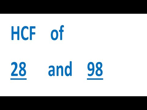 HCF of 28 and 98