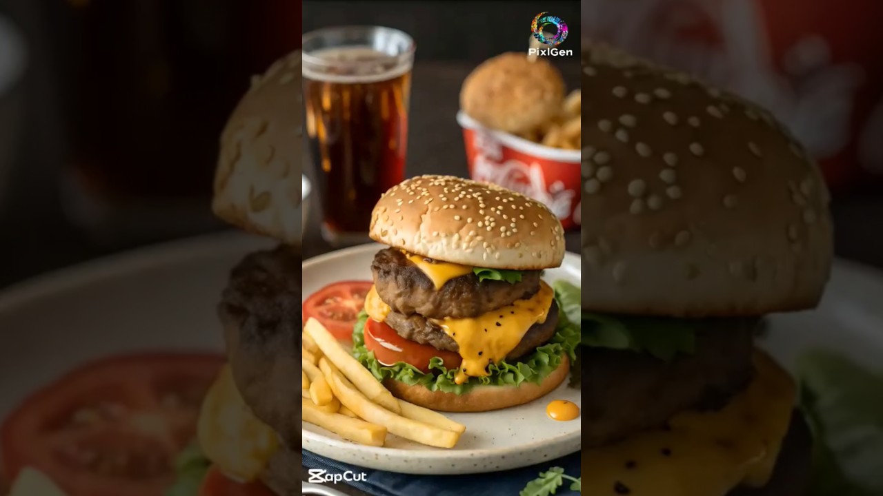 When burgers drop the beat… 🍔🎧 #shortsfeed #funny #viralanimation #aiart #shorts