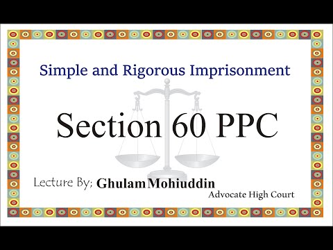 Simple and rigorous imprisonment Section 60 PPC. video 3