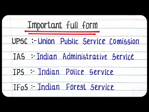 Upsc related full form | Important full form: IAS, IPS, IRS, IFS, PCS, DIG, UPSC Full form
