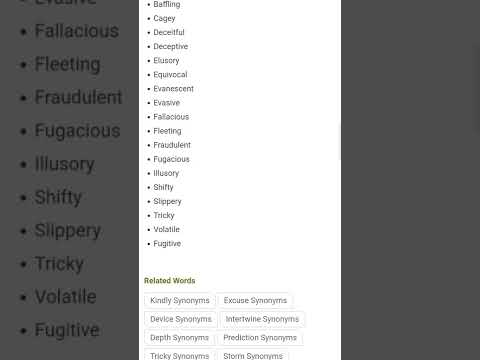 Elusive Synonyms