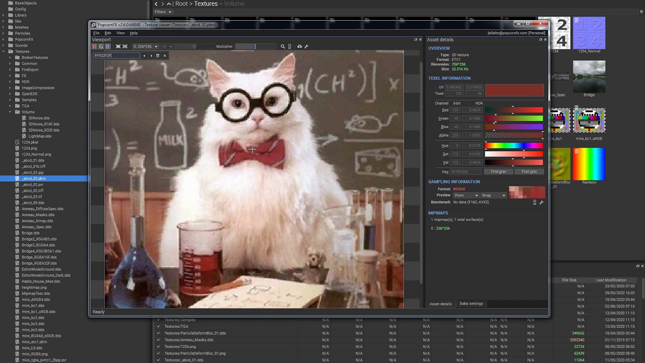 PopcornFX Texture viewer