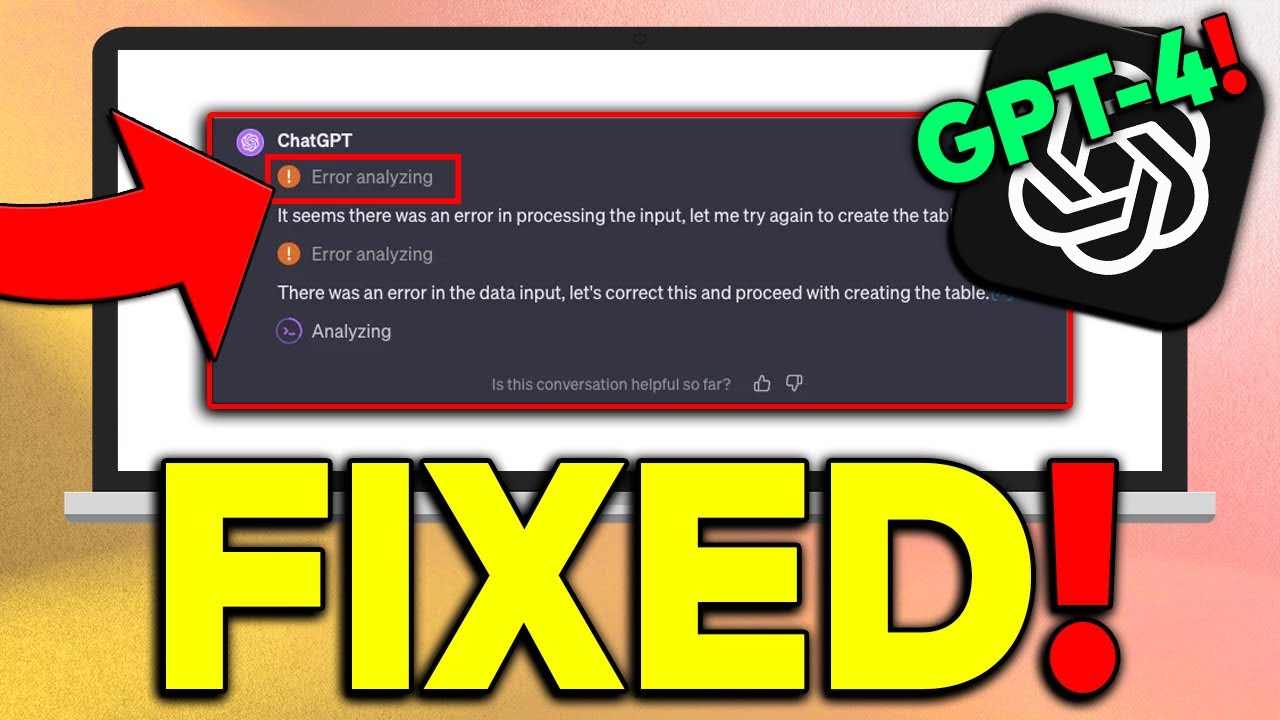 How To Fix ChatGPT “Error Analyzing” Issue! (2023)