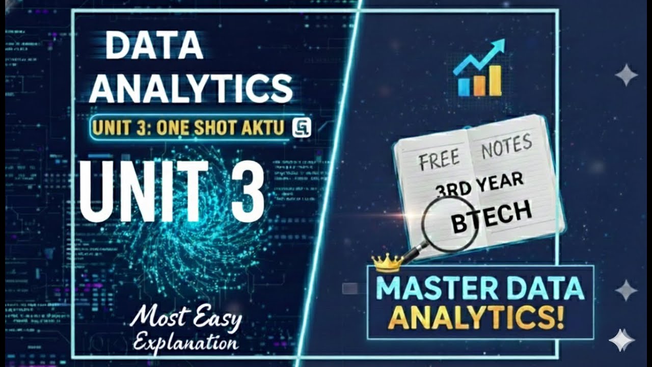Data Analytics Unit 3 One shot Aktu |3rd year|Btech