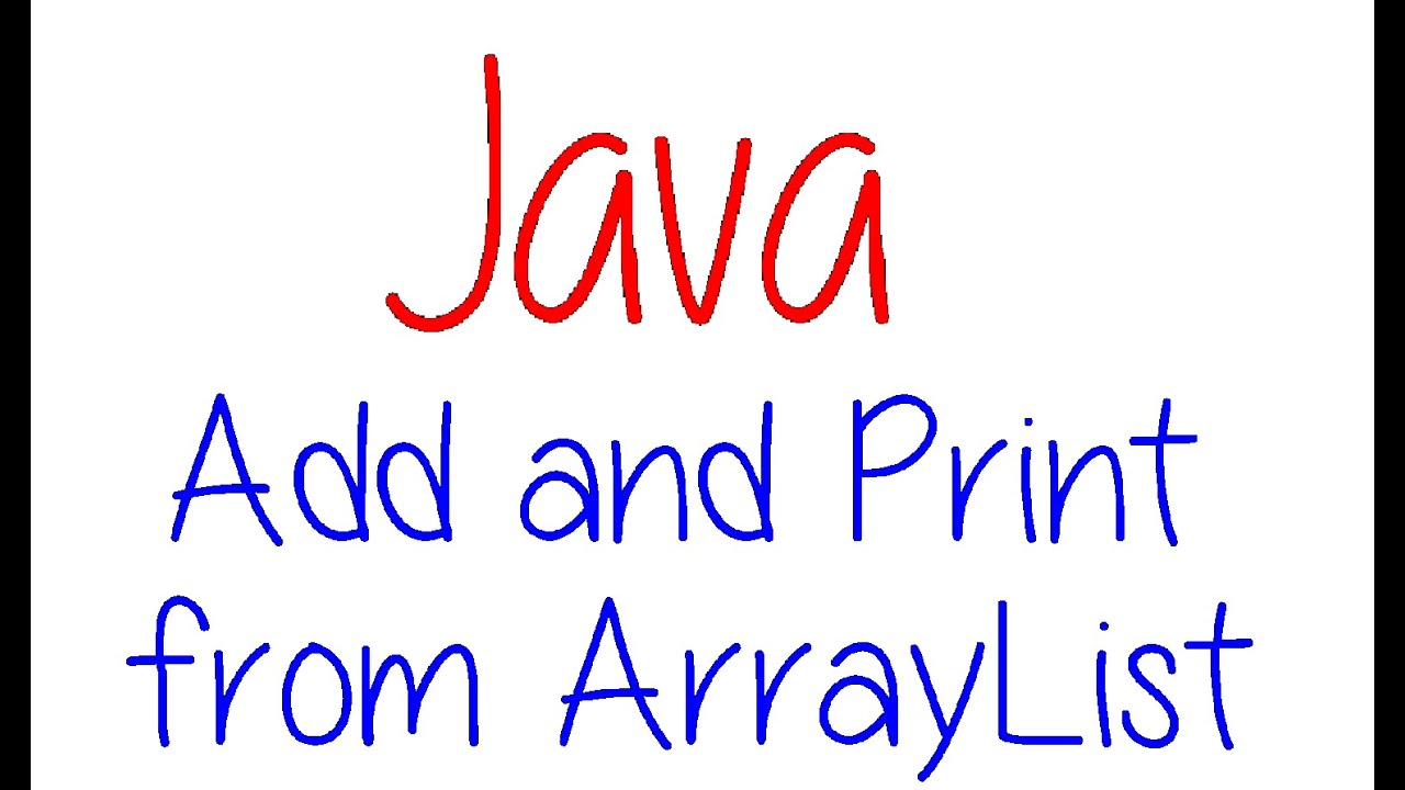 Java Programming: Arraylist - Add Elements and Print List (Win 10)